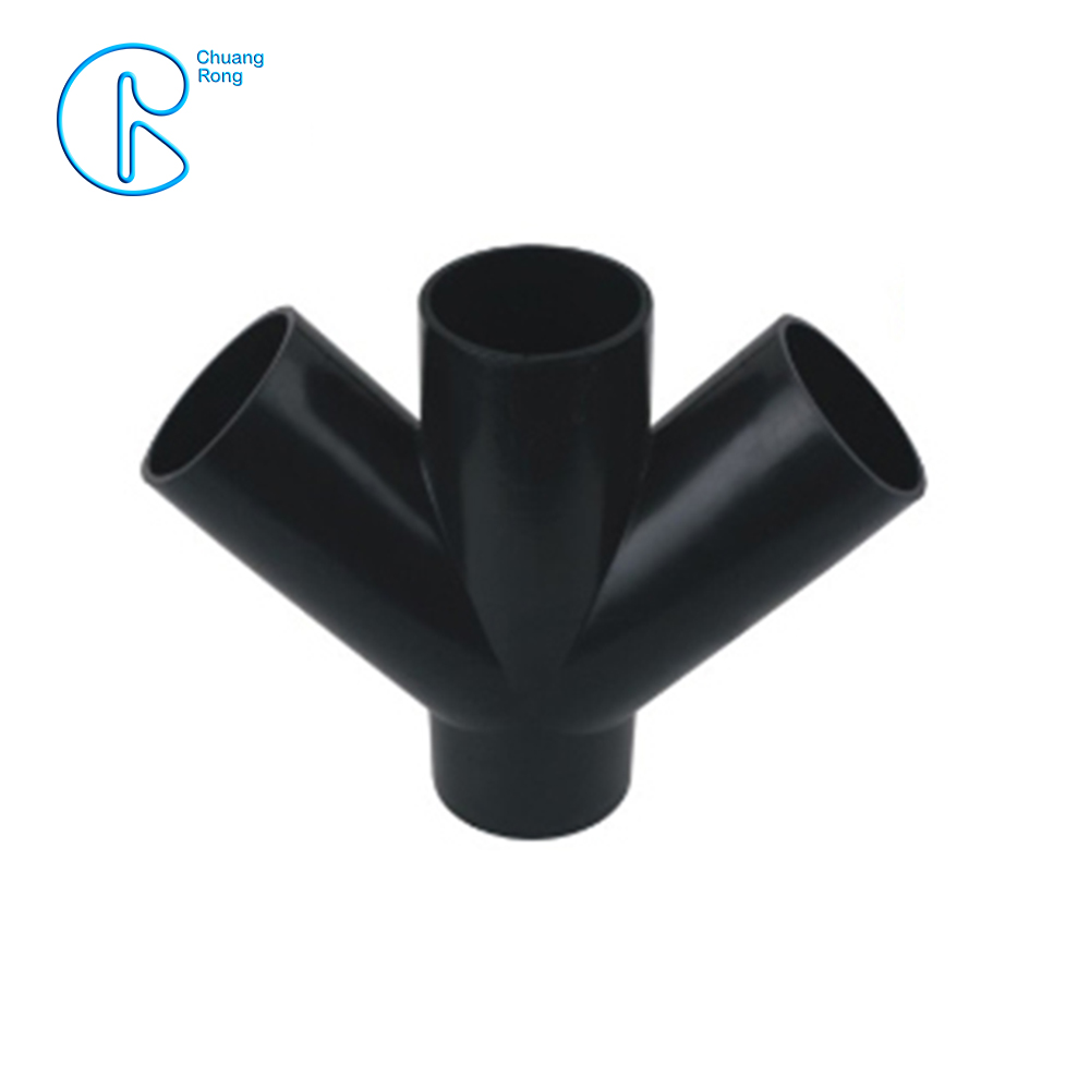 China PN6 110mm HDPE Drainage Fittings Siphon Double Y Tee With ...