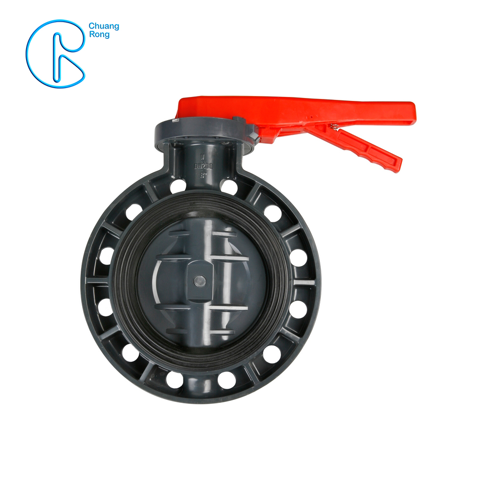 China Water Supply UPVC/CPVC/PPH/PVDF Butterfly Valve With Plastic Hand ...