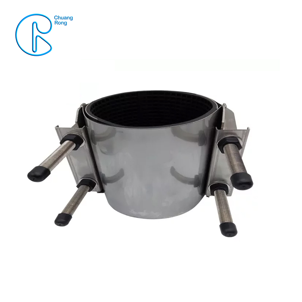 China Stainless Steel Band Pipe Repair Clamp CR Used For Big Size Steel ...